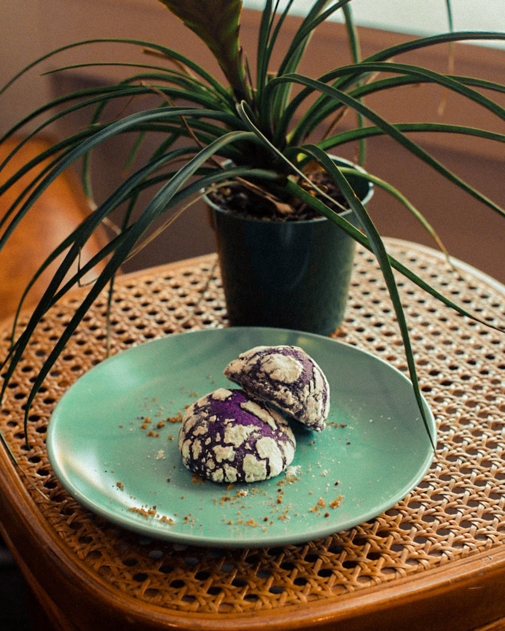 Ube Crinkle Cookies | Three Bites Bakery